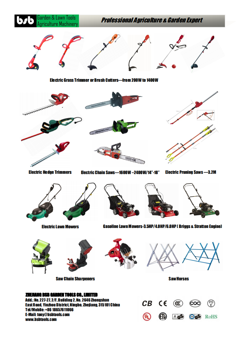 Small Catalogue - Power Garden Tools